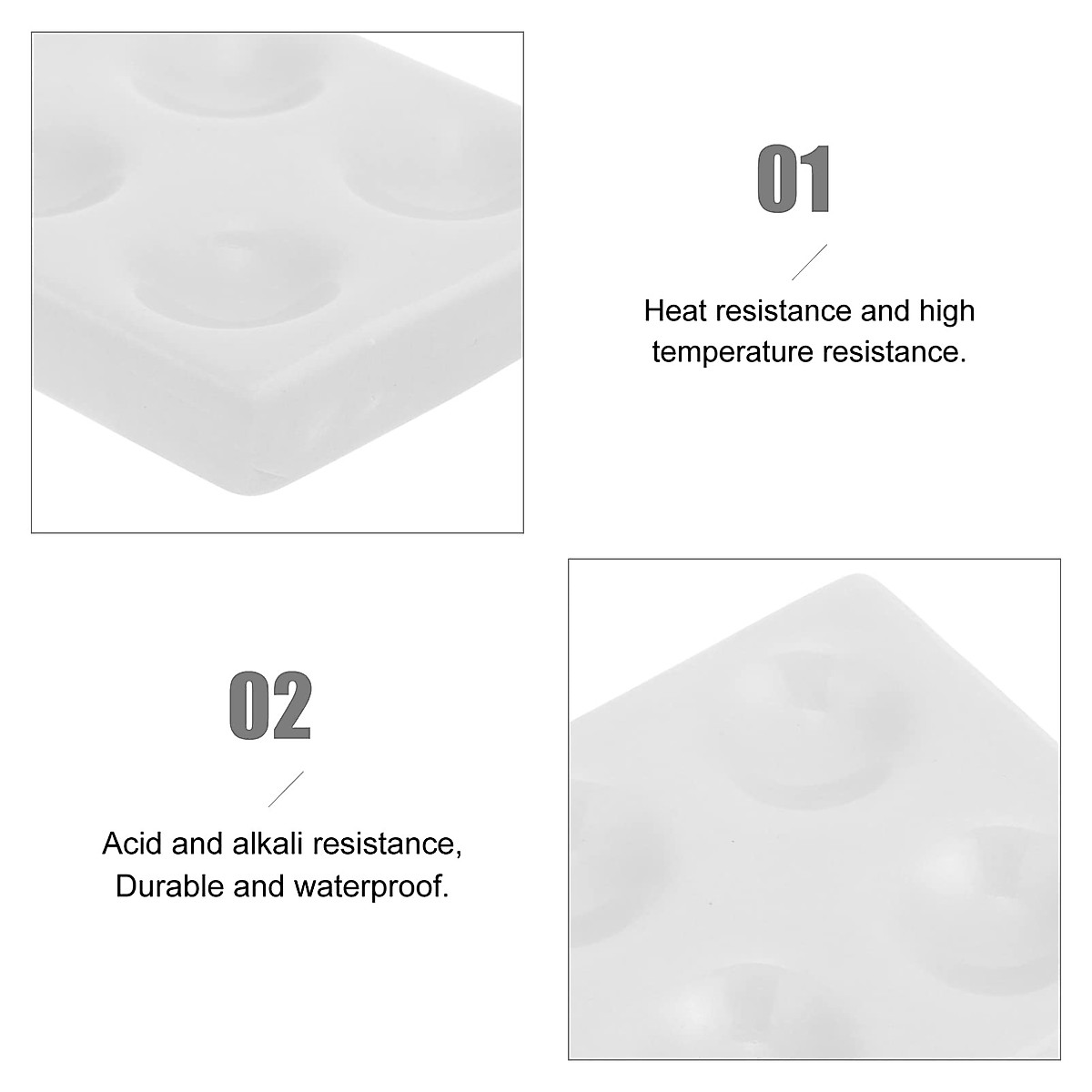 Baluue Depressions Porcelain Spot Plate 6 Wells Scientific Ceramic Spotting Reaction Plate for Laboratory Experiment Chemical Testing White