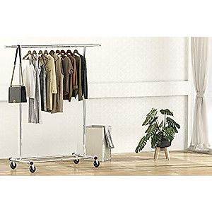 Simple Houseware Heavy Duty Clothing Garment Rack, Chrome