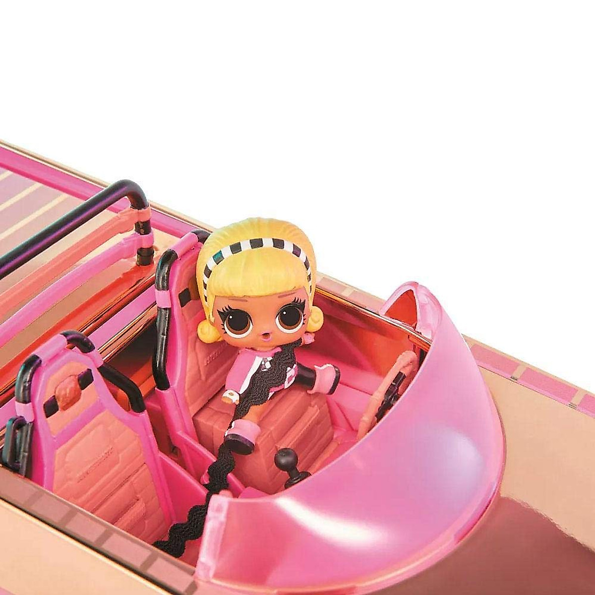 LOL Surprise Car Pool Coupe with Exclusive Doll, and Dance Floor - Toy Car Playset with Black Light Headlight and Play Set Accessories - Great Birthday Gift for Kids Ages 6-8 Years