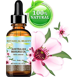 MANUKA OIL WILD GROWTH RAW 100% Natural VIRGIN UNREFINED Cold Pressed Carrier Oil. for Skin, Face, Hair, Lip and Nail Care 0.5 Fl.oz.- 15 ml by Botanical Beauty