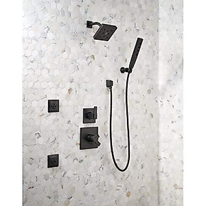 Delta Faucet Ara 6-Setting Shower Handle Diverter Trim Kit, Matte Black T11967-BL (Valve Not Included)