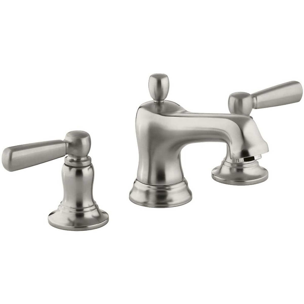 KOHLER 10577-4-SN Bancroft Widespread Bathroom Sink Faucet, 1.2 gpm, Vibrant Polished Nickel