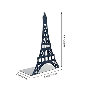 SAFIGLE Book Ends Book Ends Metal Bookend Creative Eiffel Tower Bookends, Black/White Bookends for Book Holder Bool Organizer for Home Office Black Bookshelf Black Bookshelf