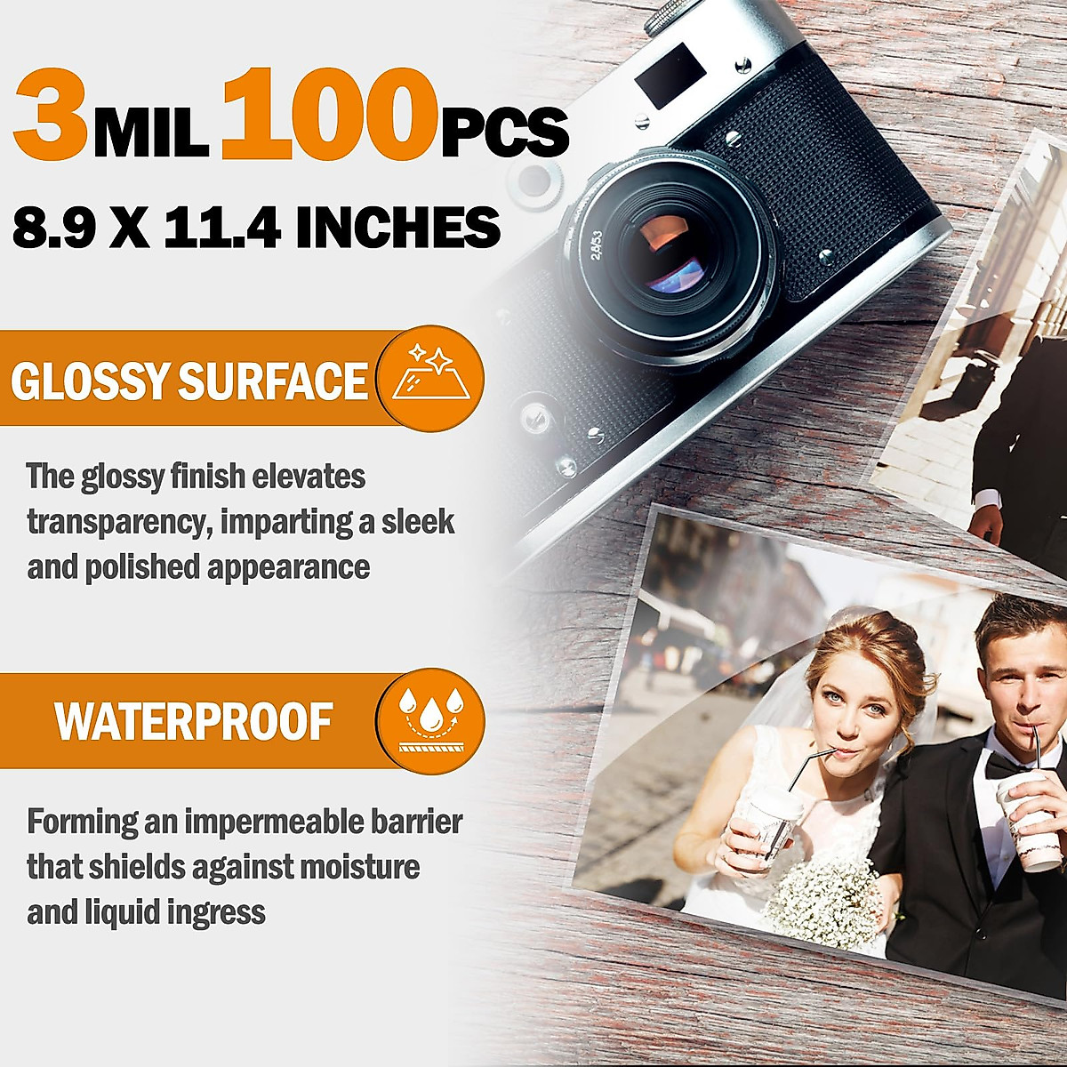 Everest Thermal Laminating Pouches, 8.9 x 11.4 - Inches, 3 Mil Thick, 110 - Pack, Letter Size Sheets, Clear(TH0300-01)