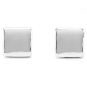 Boma Jewelry Sterling Silver Square Geometric Stud Earrings