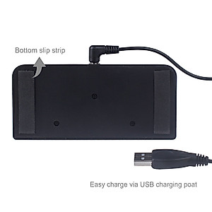 Dual Charger Dock for Wii Remote, TechKen Remote Control Charger Docking Station with 2 Rechargeable Batteries Comaptible with Nintendo Wii Rometo Control