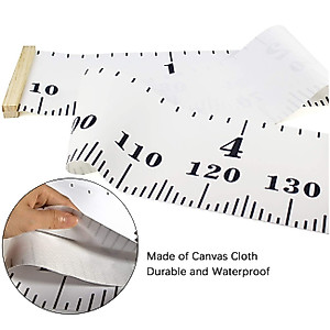 Growth Chart Wall Hanging, Portable Kids Wall Ruler Removable Height Measure Chart for Boys Girls Growth Ruler from Baby to Adult for Child's Room Decoration 79''7.9''