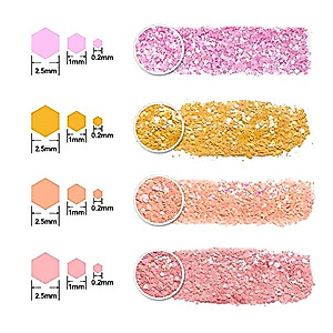 Lrisy Iridescent Chunky Glitter,Powder Craft Glitter Sequins Flake Bulk for Epoxy Resin,Body Face,Slime,Tumblers,Nail&Arts Painting (Soft Pink)