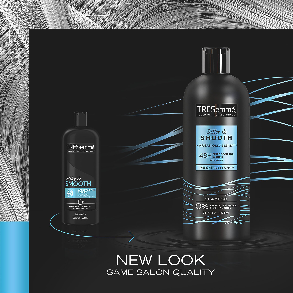 TRESemmé Shampoo Smooth and Silky 3 Count Tames and Moisturizes Dry Hair With Moroccan Argan Oil For Professional Quality Salon-Healthy Look And Shine 28 oz