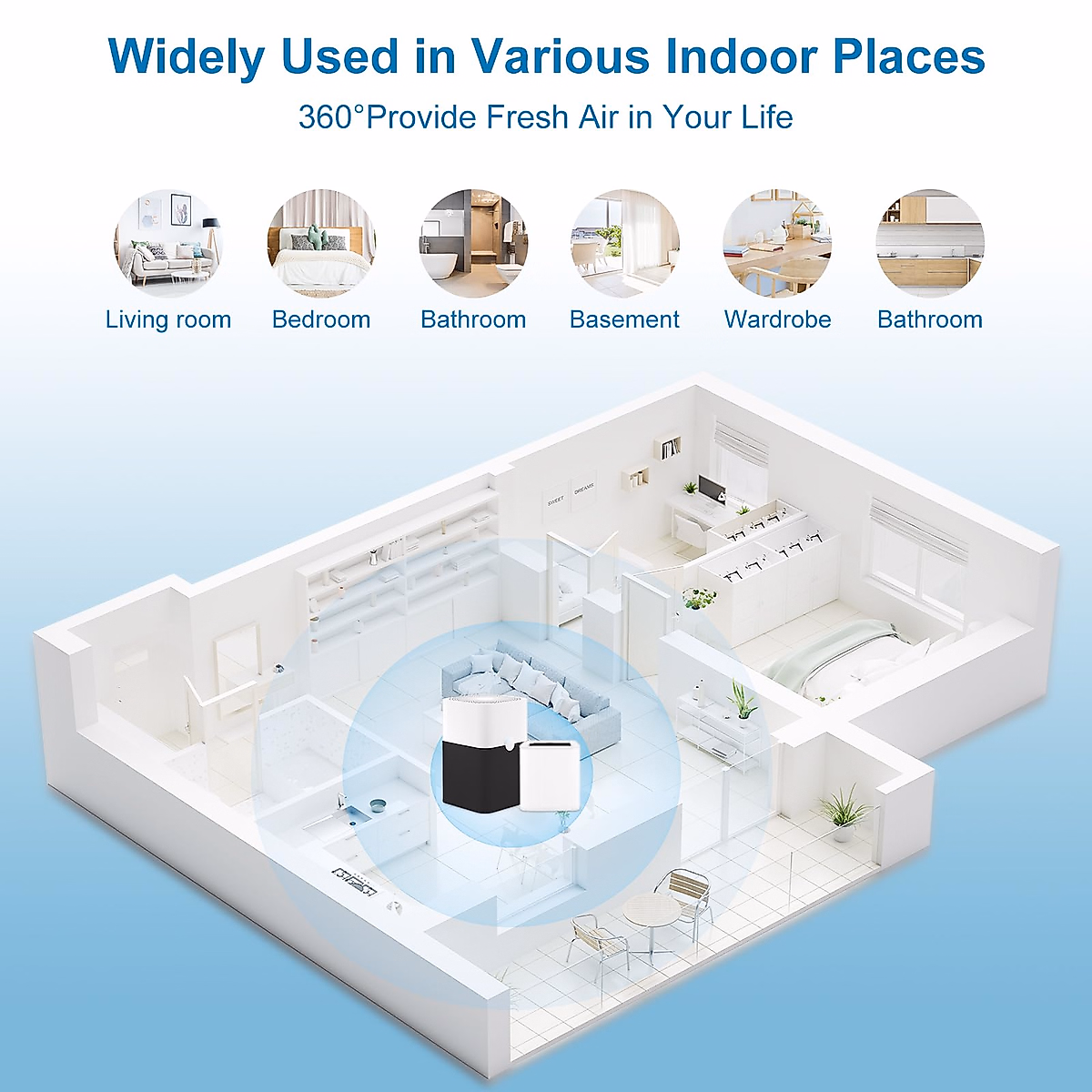 NXBHG Blue 211+ Replacement Filter Compatible with Blue Pure 211+ Air Puri-Fier, Foldable Activated Carbon Filter, 2 Pack