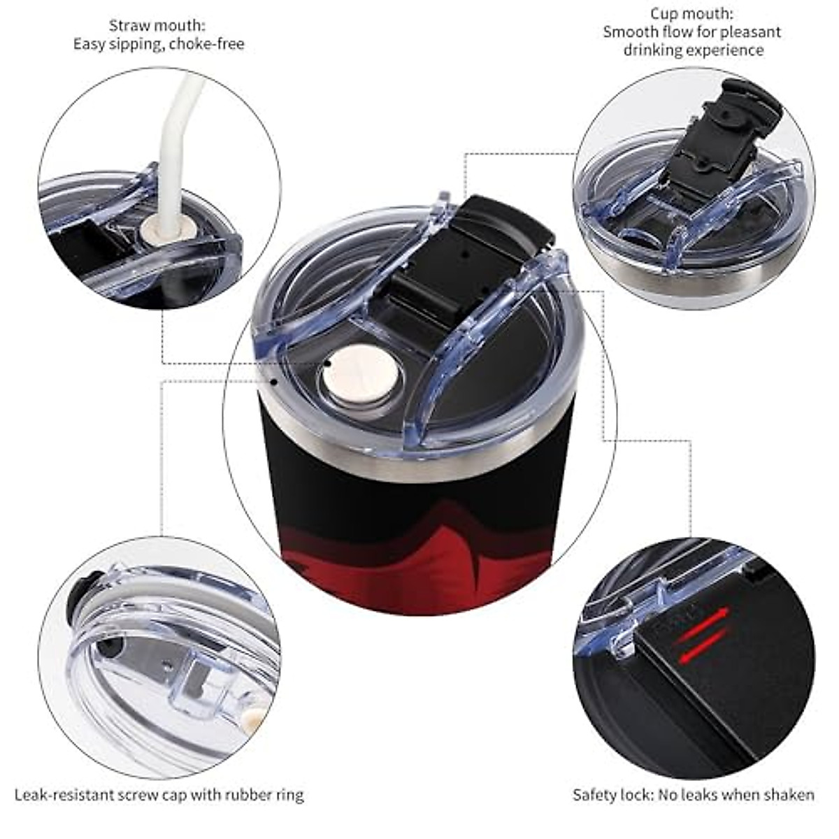 Rose Belizean Flag 40 Oz Tumbler with Handle And Straw Lid,Insulated Reusable Stainless Steel Travel Glass Mug 40 Ounces