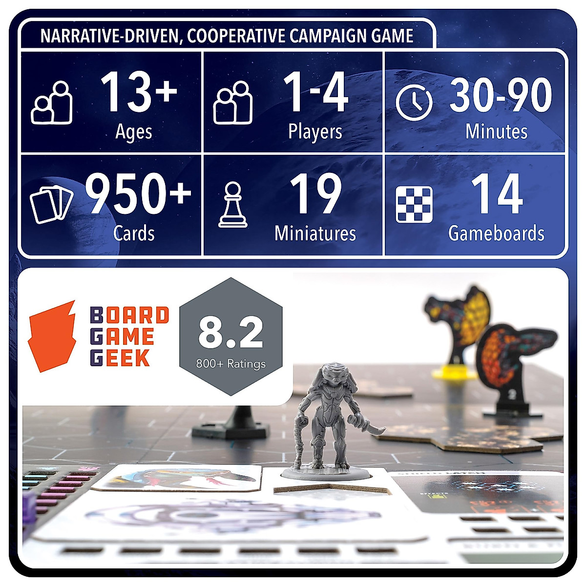 Stars of Akarios Strategy Campaign Board Game, Science Fiction Board Games for Adults & Kids, Epic Legacy Adventure, Cooperative Games (Ages 13+) 1-4 Players