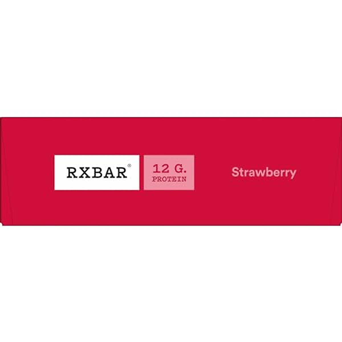 RXBAR Protein Bars, 12g Protein, Gluten Free Snacks, Strawberry, 22oz Box (12 Bars)