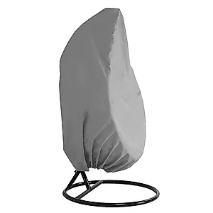 Patio Hanging Egg Chair Cover Heavy Duty Waterproof Patio Outdoor Wicker Swing Seat Cover Chair Garden Furniture Protective Cover UV Resistant 75 x 45inch (Grey)