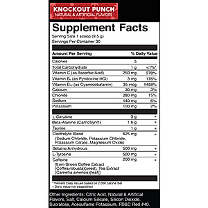 Rivalus, Powder Burn 2.0 Punch 30 Serving, Knockout Punch, 10.1 Ounce