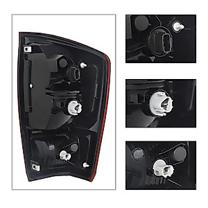 ALZIRIA Left Rear Tail Light Fit For 16 17 18 19 20 21 22 Tacoma 2016 2017 2018 2019 2020 2021 2022 Toyota Tacoma Pickup Brake Lamp Driver Side (Red Lights Chrome Trim - L)