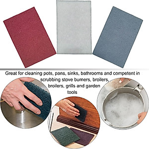 15 Pack 6" x 9" Hand Pads Set- Coarse Medium Fine Purpose Scuff Pads, Scuffing, Scouring, Sanding, Paint Primer Prep Adhesion Scratch - Surface Preparation Automotive Car Auto Body Woodworking