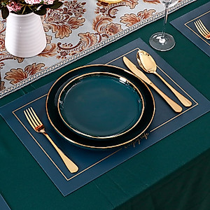 20-Piece Gold Silverware Set for 4, Suotarn Stainless Steel Kitchen Cutlery Utensils, Restaurant Home Party Flatware, Mirror Polished, Dishwasher Safe