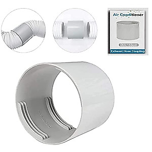 Portable AC Coupler Thread AC 5 inch Air Conditioner Exhaust Hose Coupler/Coupling/Connector, Support Clockwise/Counter-Clockwise Thread, AC Hose Coupler Coupling Extension