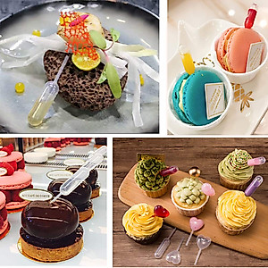 Cupcakes Pipettes,125PCS 4 ml Plastic Strawberry Pipettes Mini Pipettes Squeeze Dropper Liquid Injector Pipettes for Strawberries, Cupcake, Chocolate, Birthday Party and Holiday Decoration