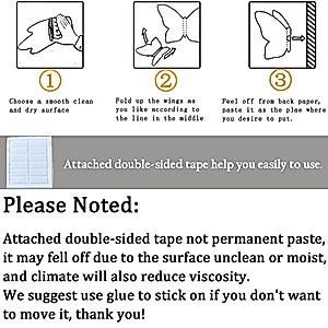 Ewong Butterfly Wall Decals 48PCS 3D Butterflies Decor Removable Mural Sticker Wall Art Home Decoration Kid Girl Bedroom Bathroom Baby Room Nursery Classroom Office Party (Pink Purple)