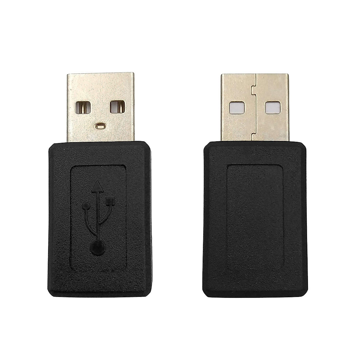 USB 2.0 Male to Micro USB Female Connector Adapter (2 Pack)