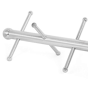 6 Cup Mug Tree Holder Tabletop Coffee Tea Kitchen Storage Rack Silver With Non-Sip Base Drinkware Shelf For Home Kitchen Mug Rack Tree Stainless Steel Countertop Stand Cabinet Holder Shelf Coffee Cup