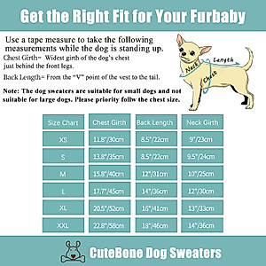 CuteBone Christmas Green Dog Sweater Dress Turtleneck Puppy Sweater with Bowtie Harness Hole Pullover Winter Dress for Medium Large Dogs