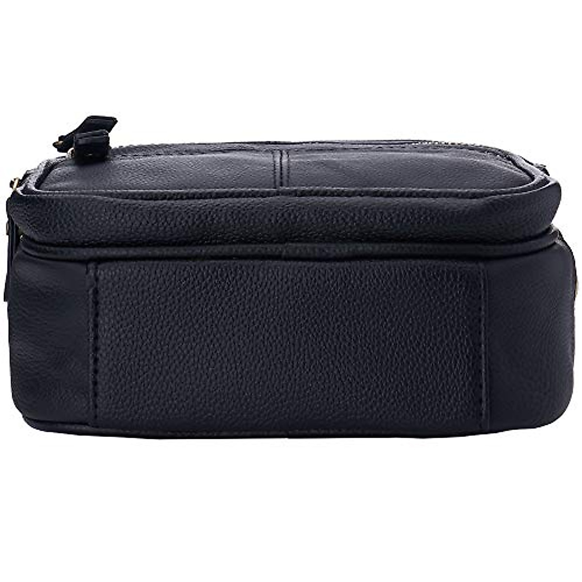 Leather Travel Bag Multipurpose Organizer Handbag Adjustable Strap Tote Black