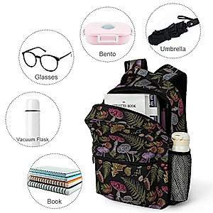 Aparajita Wild Forest Mushrooms School Backpack Gifts Fashion Travel Laptop Backpack for Men Women Teenagers Children