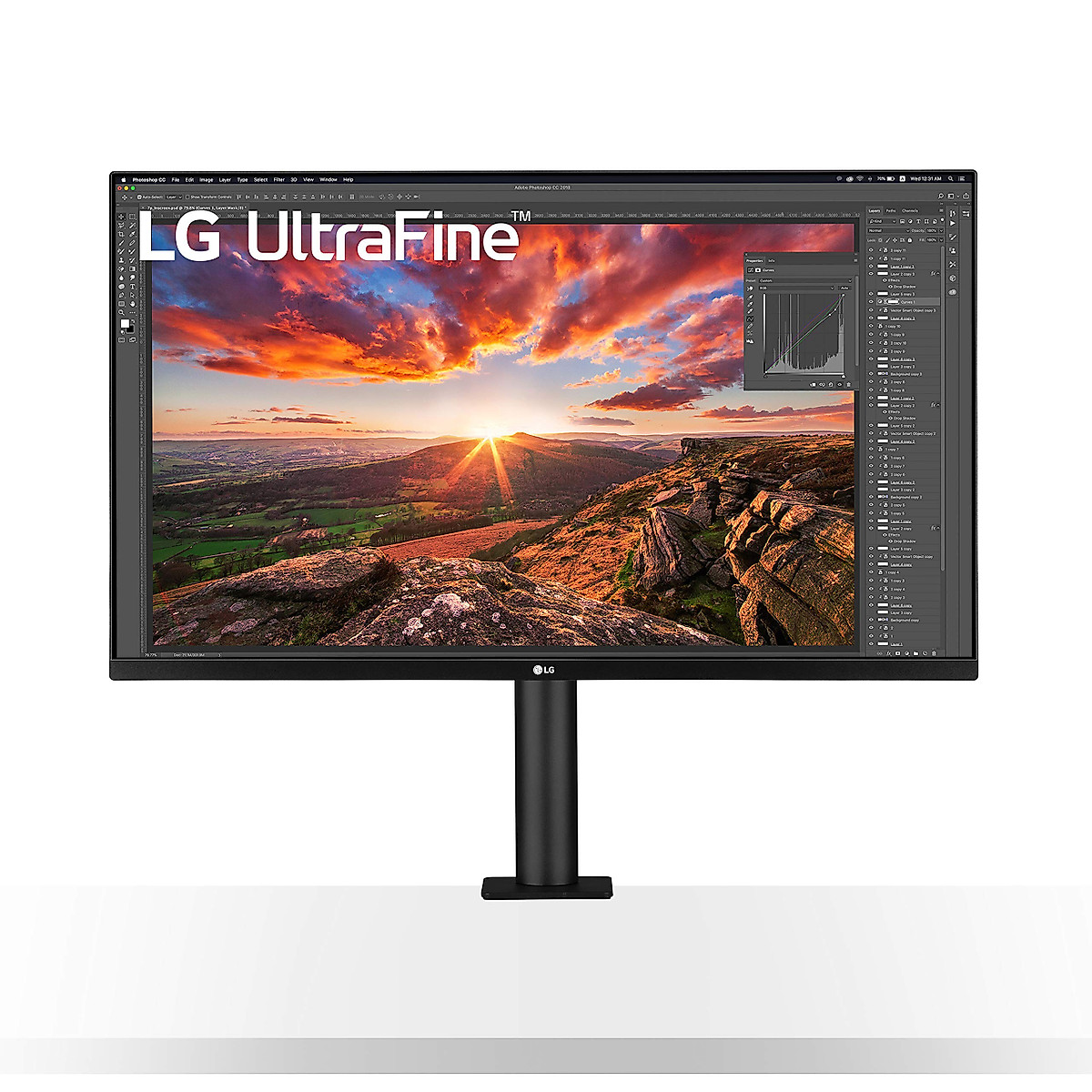 LG 32UN880-B 32-Inch UltraFine Display Ergo UHD 4K IPS Display with HDR 10 Compatibility and USB Type-C Connectivity, Black (Renewed)