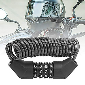 Jovenn Bike Cable Lock, Small in Size Portable Helmet Lock Wear‑Resistant for Cyclist for Bike Helmet