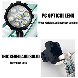 SHHUAOIL Workshop Light Task Lamp Alloy Explosion-Proof Strong Heat Dissipation Wear-Resistant and Not Easy to Aging LED High Brightness One Key Switch for CNC Machine Lighting(Short arm,12w 24v)