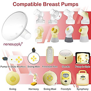 Nenesupply 17mm Flange Compatible with Medela Breast Pump Parts Replacement 17mm Flange for Medela Accessories Compatible with Pump in Style Parts Symphony Swing Harmony Work with Personalfit Flex