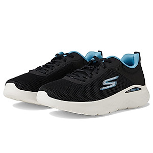 Skechers womens Go Run Lite - Quick Stride Sneaker, Black/Aqua, 7.5 US
