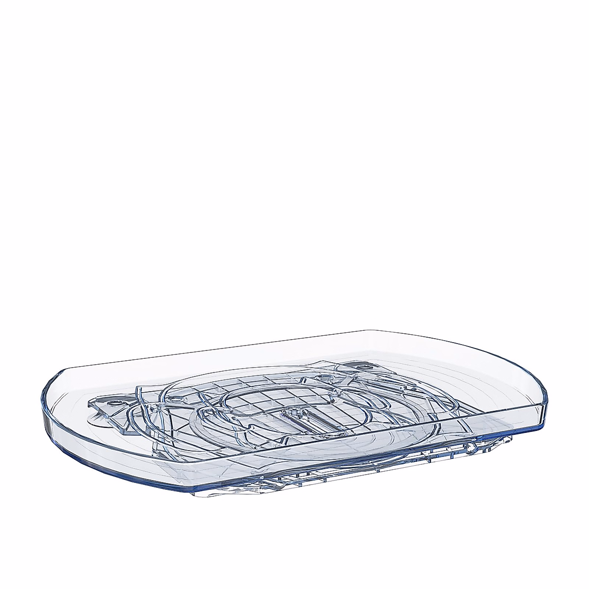 Lazy Susan Organizer Mezdbrud Lazy Susan for Refrigerator Rectangle Lazy Susan Turntable for Cabinet Countertop Dining Table Long 16.53 Large Capacity Clear Fridge Organizer Storage (Clear- 1 Tier)