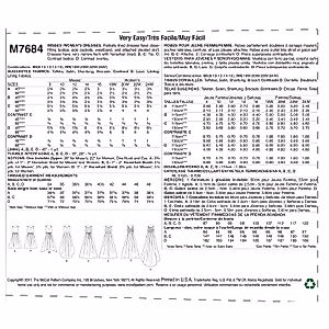 McCall's Patterns Misses/Women's Sleeveless Dresses with Neckline and Hem Variations