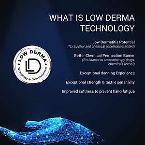 SAF-CARE EnSure Low Derma Gray Black Nitrile Exam Medical Disposable Gloves, Chemo Rated, Powder Free, Latex Free, Non Sterile, 5 Mil, Dental, Food Safe, Textured FingerTips, Extended Cuff