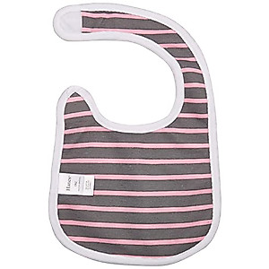 Hanes unisex baby Ultimate Flexy 8 Pack Bibs Handkerchief, Pink/Grey, NO SIZE US