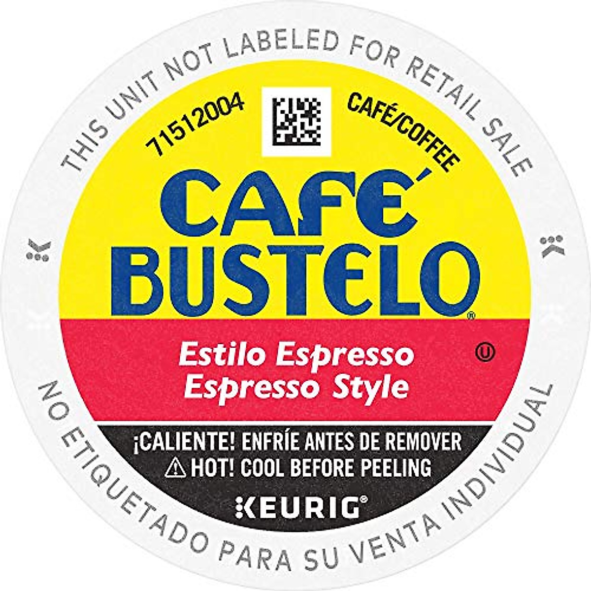 Café Bustelo Espresso Style Dark Roast Coffee, 12 Keurig K-Cup Pods