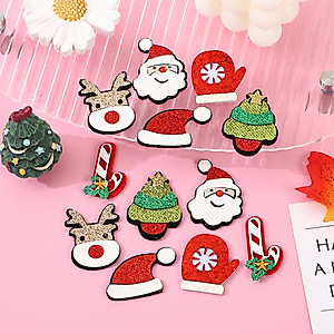 OZXCHIXU 14pcs Shiny Superfine Faux Lather Sheets, PU Glitter Leather Fabric Sheet for DIY Earrings Crafts Hair Bows Christmas Decoration and Jewelry Making, 7.8" x 11.8"