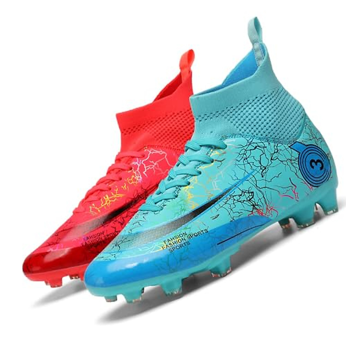 AOSENSS Unisex's Firm Ground Soccer Cleats Shoe Breathable Outdoor/Indoor/Competition/Training Youth Turf Ankle Boots