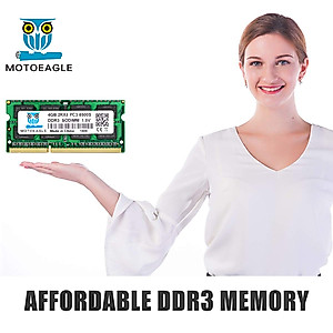 Motoeagle DDR3 1066MHz SODIMM 8GB Kit (2X4GB) 2Rx8 PC3-8500 PC3-8500S CL7 204 Pin 1.5V Non-ECC Unbuffered Laptop Memory RAM Modules