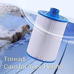 TOREAD Replacement for Spa Filter Unicel 6CH-940, PWW50P3(NOT PWW50P4), Filbur FC-0359, 817-0050, 25252, 03FIL1400, 1 1/2" SAE Thread Screw in Filter, 2 Pack