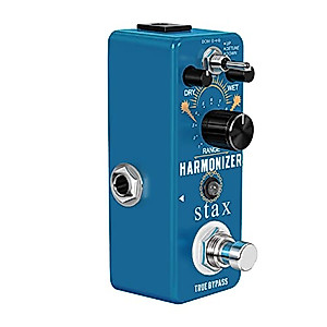 Stax Harmonizer Guitar Pedal Digital Guitar Effect Pedal Harmony Pitch Shifter Detune for Electric Guitar Bass Mini Size True Bypass