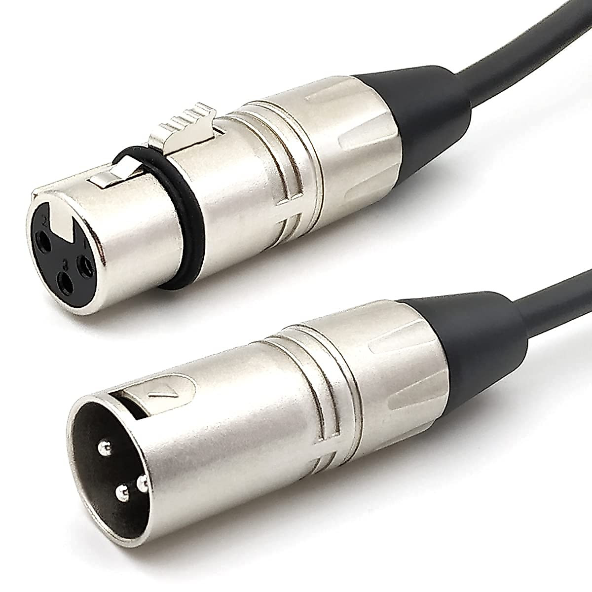 TECKOON XLR Male to Female Microphone Cable, Balanced Mic Patch Cord for Microphones, Mixers, Speakers, DMX Lighting, Studio and Live Applications- 6feet, 2pack