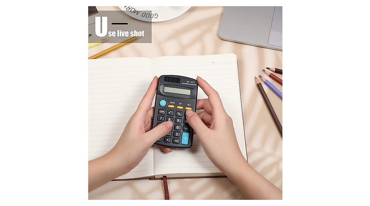 12 Pack Mini Basic Calculators - 8-Digit Pocket Display