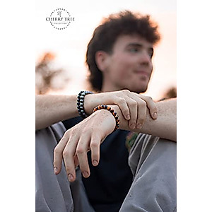 Cherry Tree Collection - Small, Medium, Large Sizes - Gemstone Beaded Bracelets For Women, Men, and Teens - 8mm Round Beads (Dogtooth Amethyst - Medium)