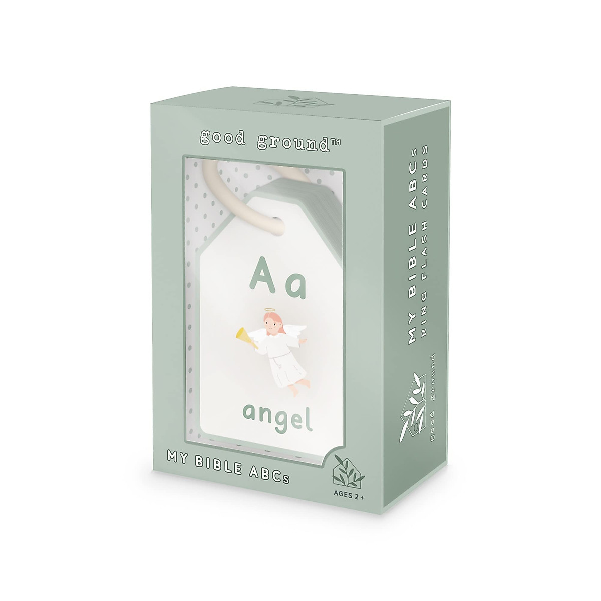Good Ground Bible ABC Flash Cards Preschool Sunday School Toys Christian Homeschool Alphabet Ring Cards Toddler ABC Phonic Letters & Words