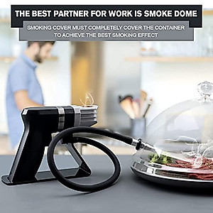 NEXT-SHINE Smoke Infuser Gun Starter Kit, Handheld Cocktail Smoker with 12 Inch Cloche, Accessories and Wood Chips, Cold Smoky Flavors for Food Drinks